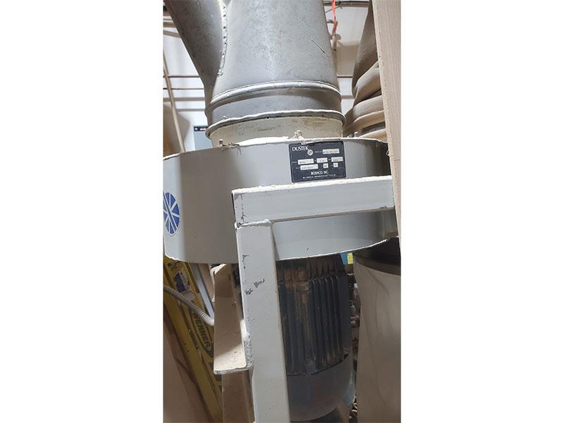 3450 cfm Dustek #M750, interior filter bag dust collector, 7.5 HP, 11 ...