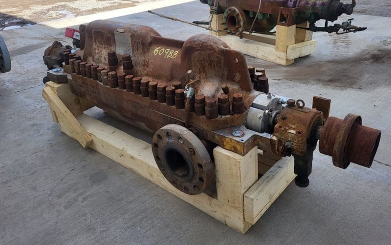 1000 GPM, Byron-Jackson, 4x6x10 CMX, horizontal multi-stage centrifugal ...