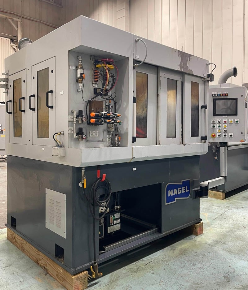 54" Nagel #TF4-20, CNC tape lapping machine, 6 lapping arms, 4 lobe ...