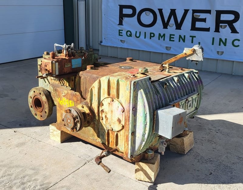 Union #TX-125, triplex pump, 5" stroke, 125 HP, 7.118:1 ratio, wing ...