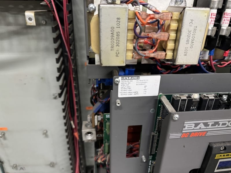 75 HP Baldor, DC Drive w/Cabinet, 75 HP, 150 Amps, 460 V Input, 500 V ...