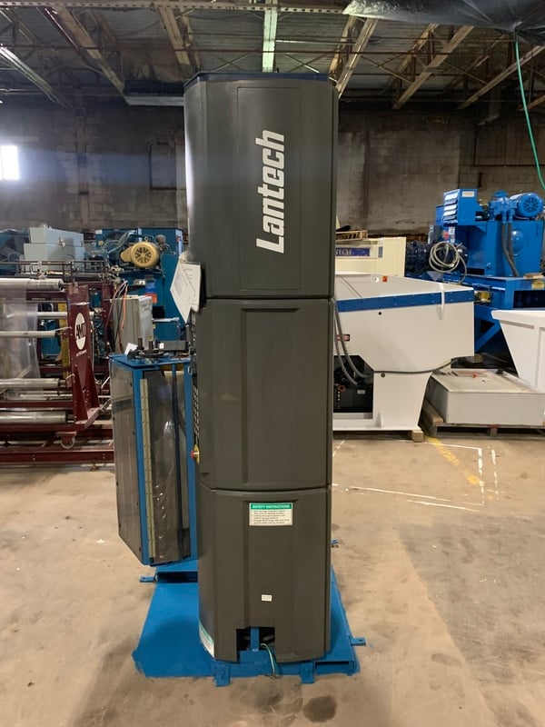 Lantech #Q-300, semi-automatic pallet stretch wrapper, 80" wrap height ...