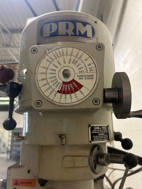PRM, vertical milling machine, 9" x50" table, 2-Axis AcuRite digital ...