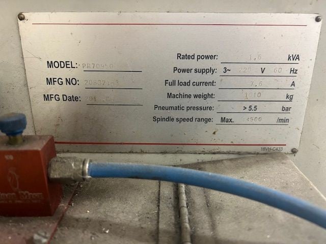 PRM, vertical milling machine, 9" x50" table, 2-Axis AcuRite digital ...