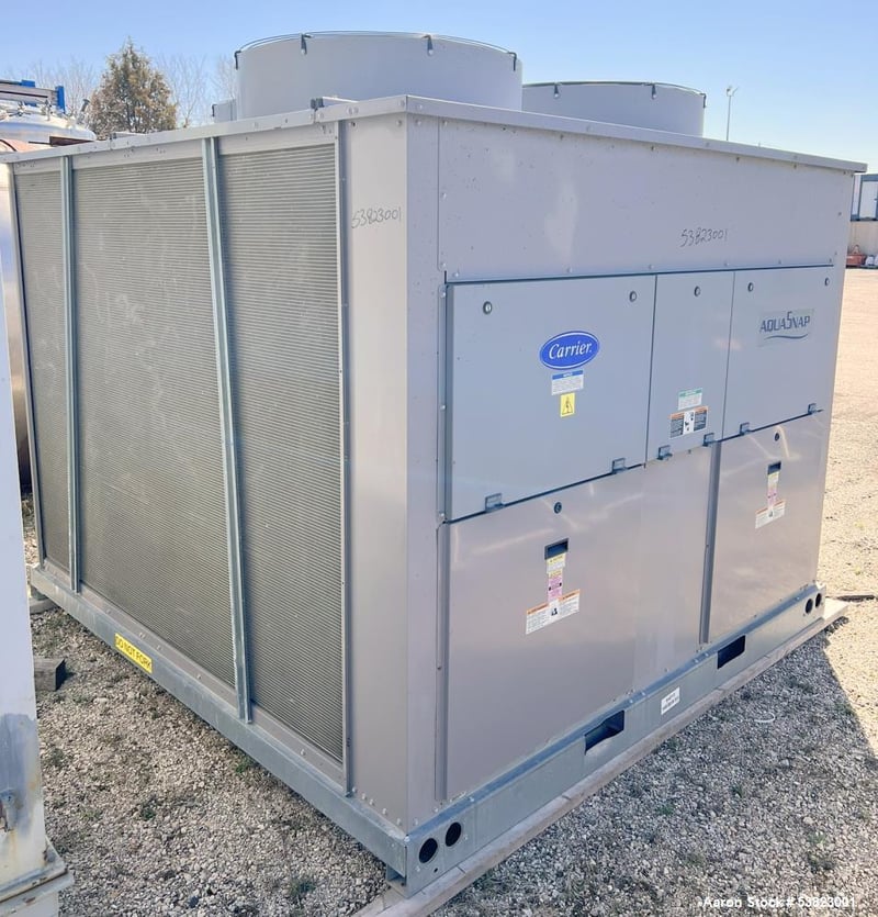50 Ton, Carrier AquaSnap #30RAP0505DC0D100-1, Air-Cooled Liquid Chiller ...