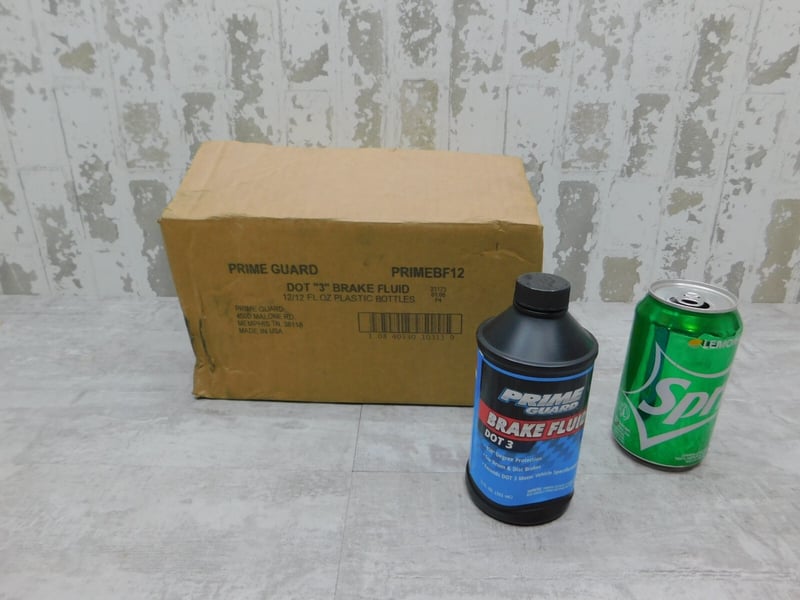 12 NEW Prime Guard Dot " 3" Brake Fluid, PRIMEBF12, 12 fl oz bottles ...