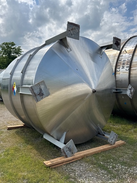 4000 gallon Stainless steel tank, 108" dia. x 100" straight side, flat ...