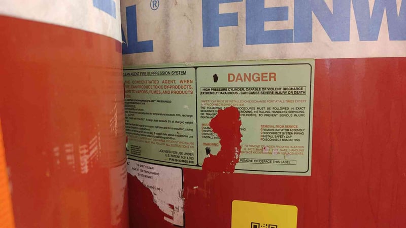 621 lbs. Fenwal, Fire Suppression System, FM-200 Agent for Sale ...