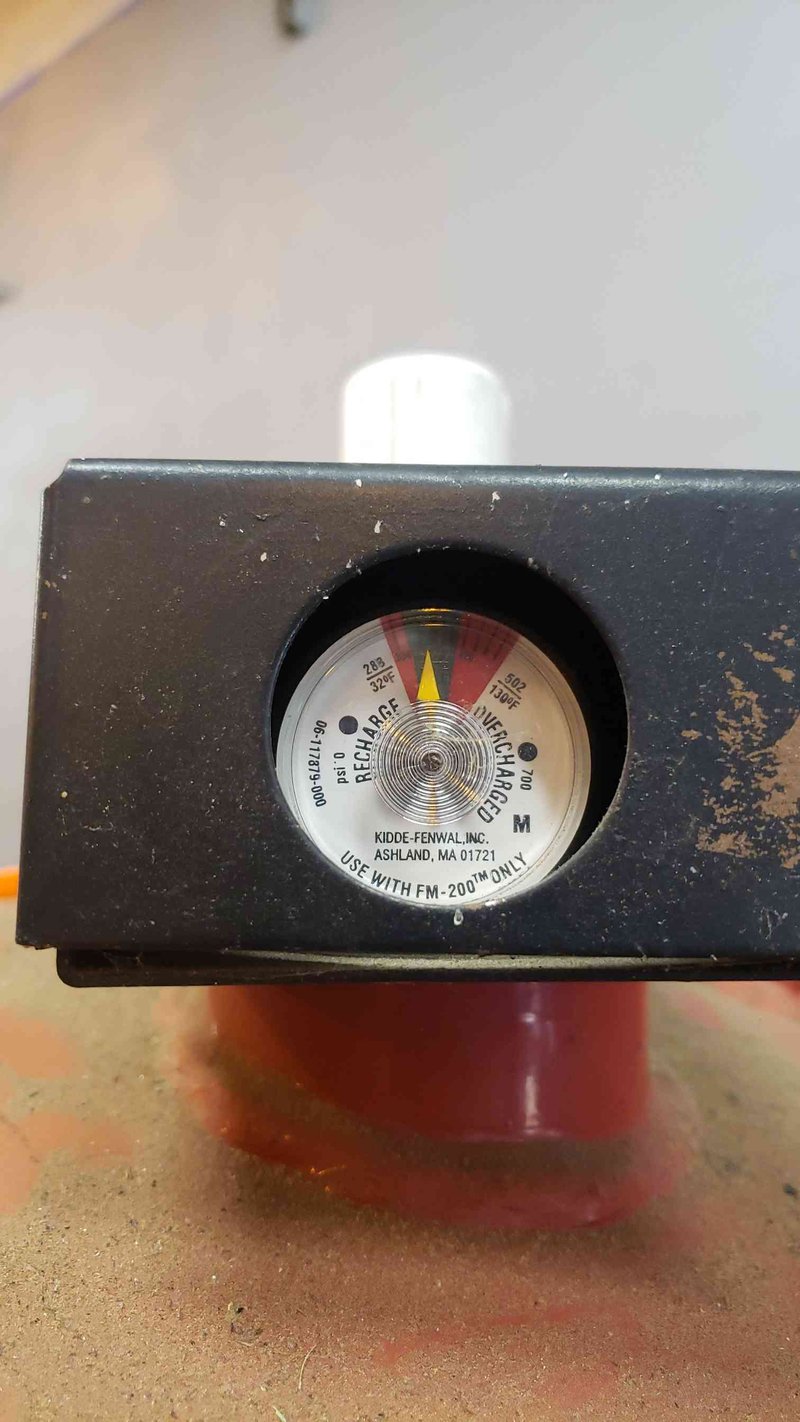 365 lbs. Fenwal, Fire Suppression System, FM-200 Agent, 360 psig @ 70 F ...