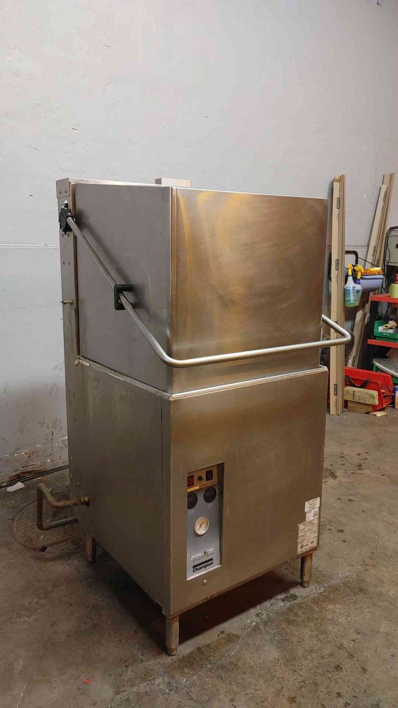 Champion Industries #DH5000, Dishwasher w/Sink Prep Set & Finish Table ...