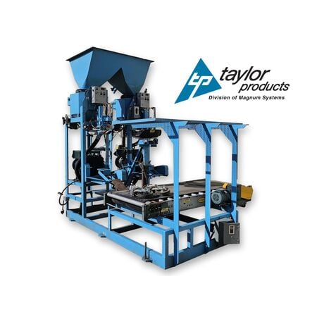 Taylor #AFSR-C-TE, Duplex Air Valve Packer W/ Conveyor, 15-125 lb. bags ...
