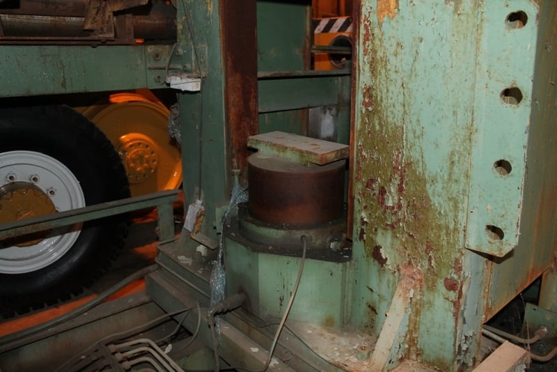 Memco #200, embossing roll, 38"-64" adjust.base, 100 HP, complete w/hyd ...