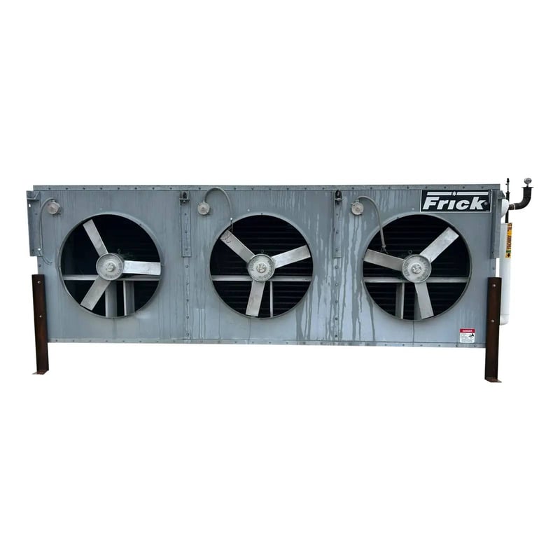 3 Fans, Frick #ICB-3B-638-RH2, Recirculated Ammonia Evaporator Coil, 25 ...