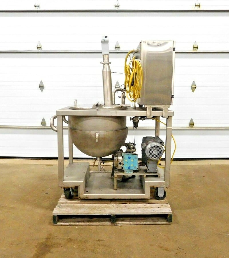 35 gallon Stainless steam jacketed mixing kettle w/Milltronics probe ...