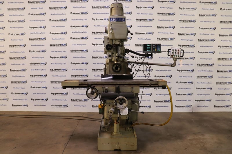 Sharp #VH-3, vertical/horizontal milling machine, 12" x51" table ...
