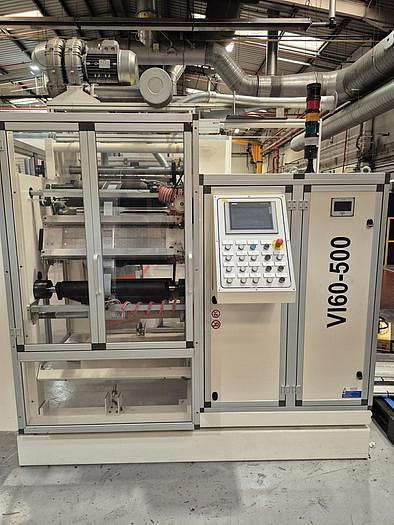 Laem #V160-500, doctor rewinder, 20" wide, 24" unwind/rewind, splice ...