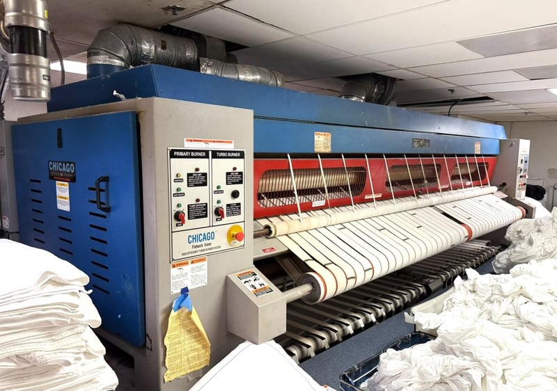 32" x 136" Chicago #TriStar-32-PCS-136, Gas Heated Flatwork Ironer w ...