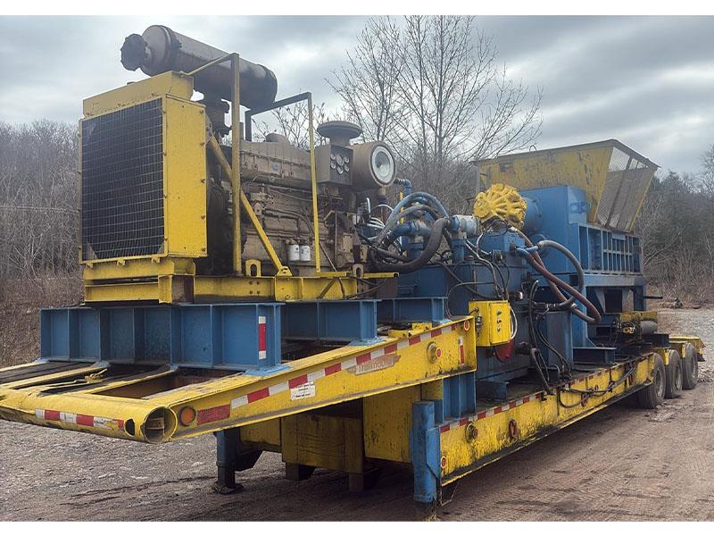 American Pulverizer #TRS, Portable Shredder w/BHS Trommel & Conveyor ...