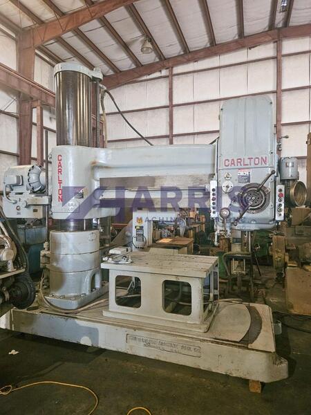 7' -19" Carlton #4A, radial drill, power clamping & elevation, coolant ...