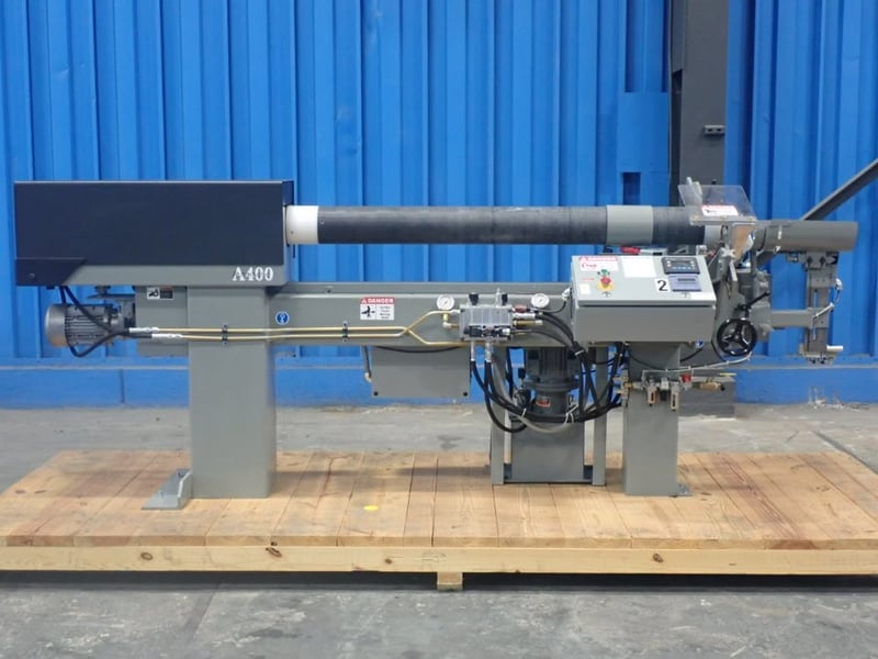 Appleton #A400, Core Cutter, 96" Master Core length, 1.5"/3"/6"core diameter capacity, 3" ID to ...