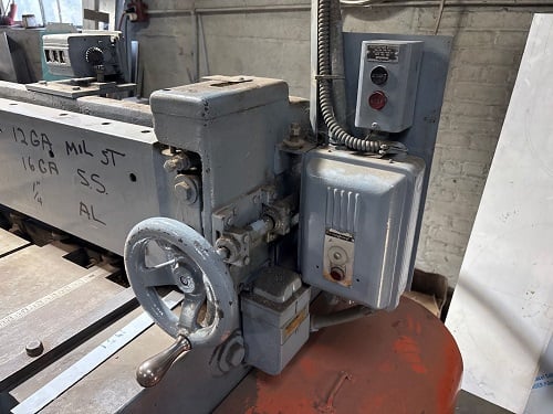 12 gauge x 4' Pexto #12-U-4F, power squaring shear, 24" front operated ...