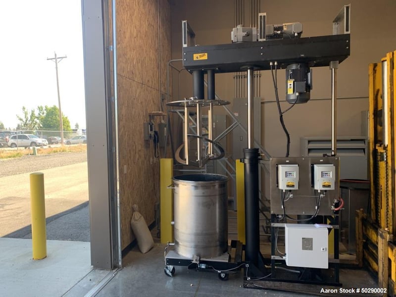 50 gallon MXD Dual Shaft Disperser, 5HP slow rotation mixer and 10HP ...