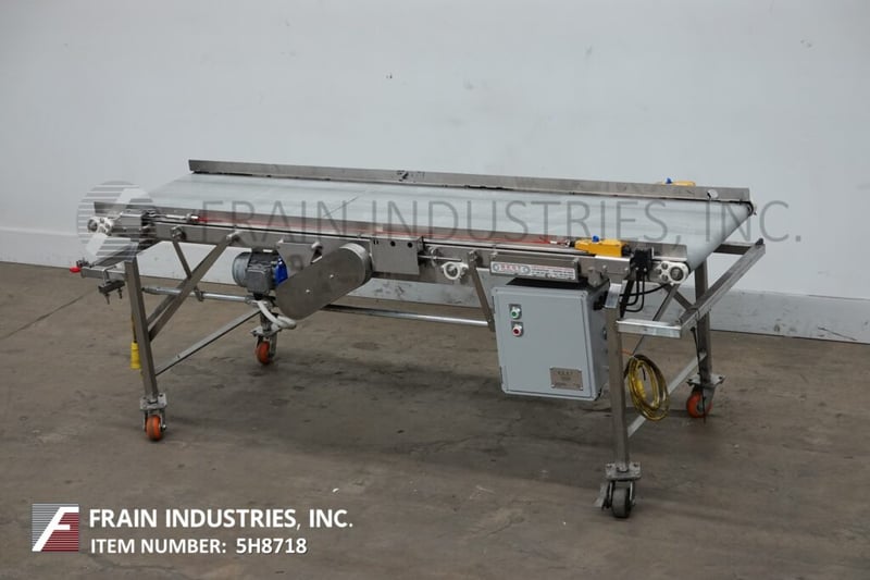 22-3/4" width X 96" L, Best Industrial, Stainless Steel Belt Conveyor ...