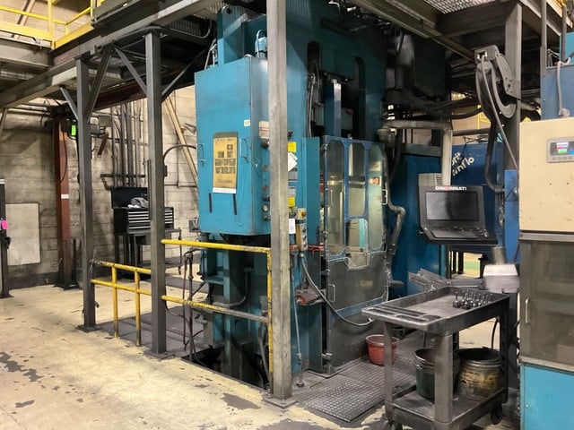 175 Ton, Cincinnati #175-HC-8, compacting press, 8" stroke, 48" x 48 ...