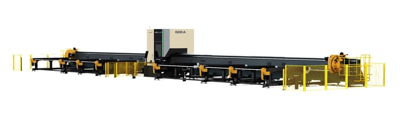 Geka #FPC-HD1206, 13" x 40' Tube Laser Cutting System, 6000 watt, FSCUT 5000A CNC Control, new ...
