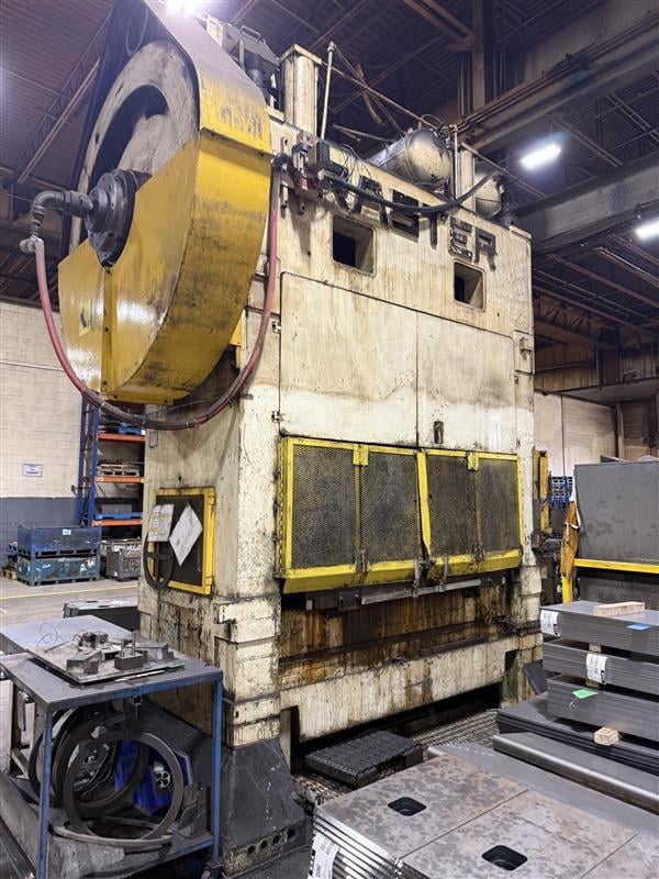 250 Ton, Raster #250/1900NL4S, H-frame stamping press, 3.34" stroke, 17 ...