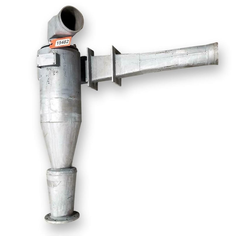 11" Hosokawa MikroPul, Stainless Steel Cyclone Separator, 6" diameter ...