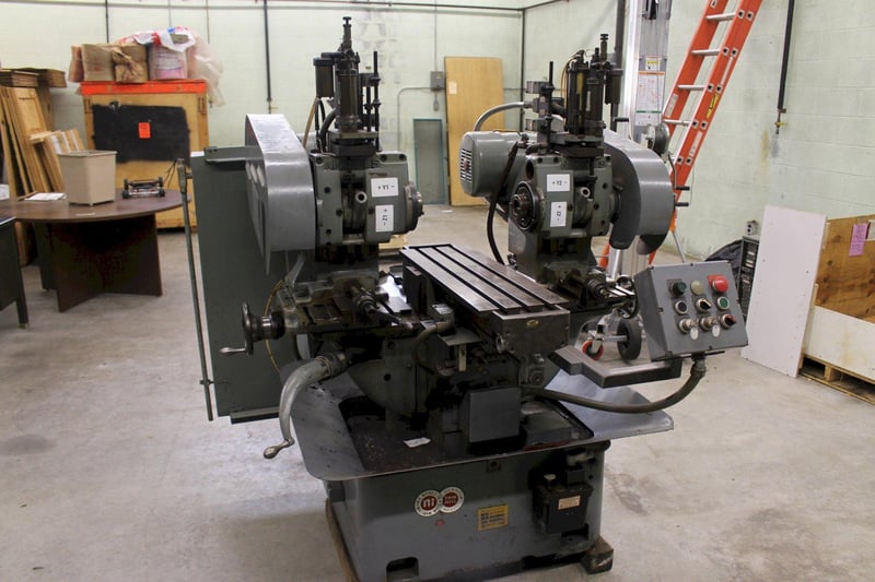 Nichols, twin mill duplex production mill with rise & fall, coolant ...