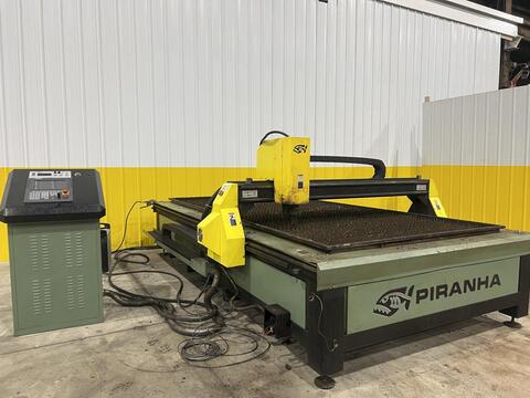 Piranha #C510, Plasma Table, 5' x 10' Table, 3-Jaw Chuck, MicroStep Torch Control, FastCAM ...