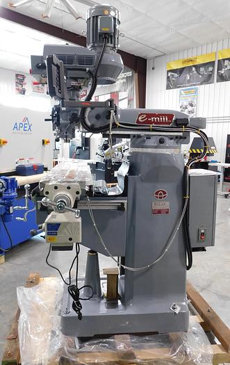 Acer #3VS-II E-Mill, vertical mill, 9" x49" tbl., 3 HP, 34" X, 12" Y ...