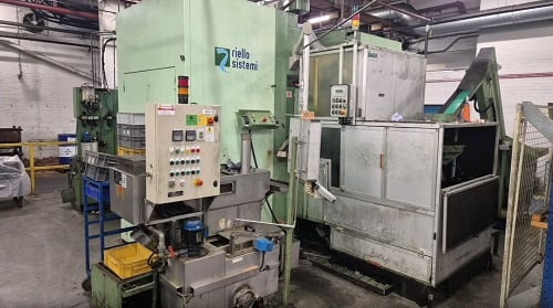 Riello #AZ12/124-CN80, mechanical arm fed rotary transfer machine, 12 ...