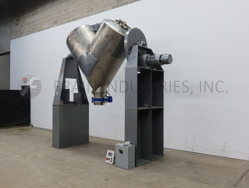 50 cu.ft. Patterson, 304 Stainless Steel, twin shell mixer, (2) 17-1/2 ...