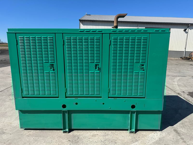 100 KW Cummins, Onan #6BT5.9-G6, diesel generator, base fuel tank, skid ...