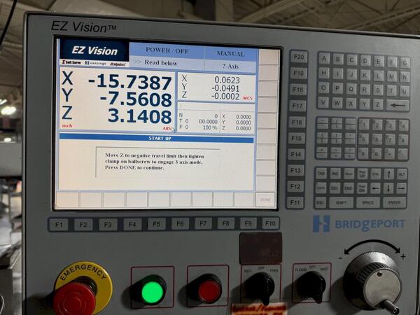 Bridgeport, Hardinge #EZ-Vision, 3-Axis CNC knee mill, 9" x48" table, 2 ...