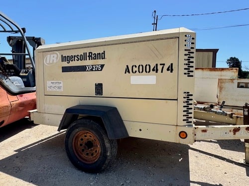 375 cfm Ingersoll Rand #XP375WCU, portable diesel air compressor ...