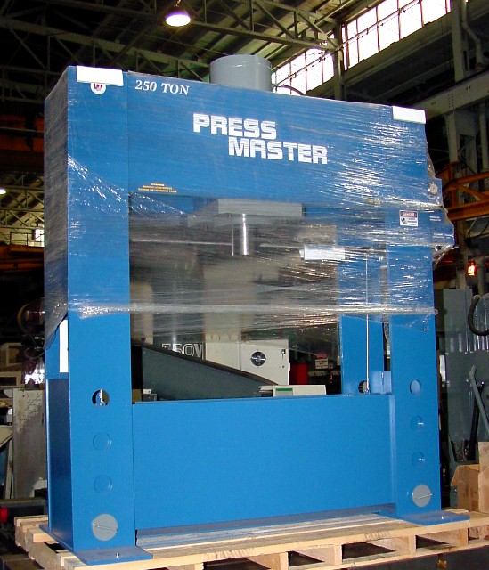 250 Ton, Press Master #250T-E/H, H-Frame hydraulic press, 16" stroke ...
