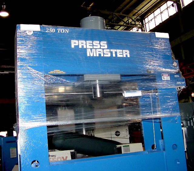 250 Ton, Press Master #250T-E/H, H-Frame hydraulic press, 16" stroke ...