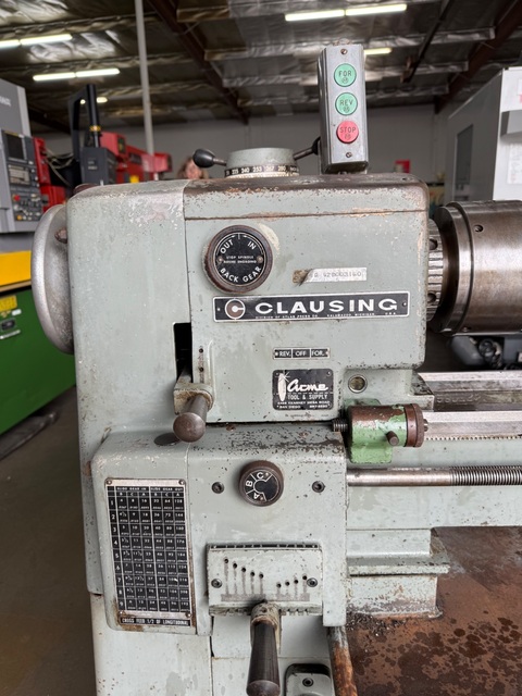 12.5" X 36" Clausing #5914, Engine Lathe, 8" swing over cross slide ...