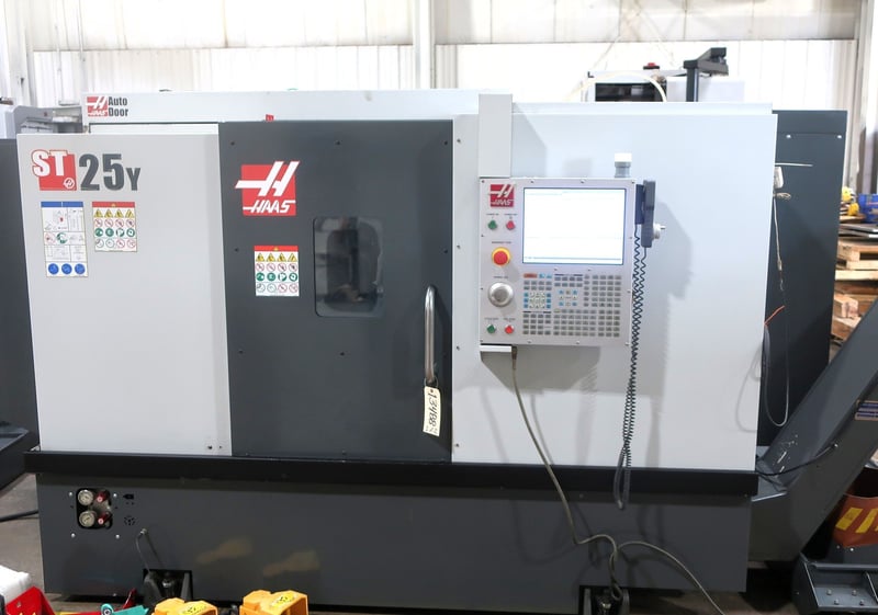 Haas #ST-25Y, 5" Axis CNC turning center lathe, 21" swing, 20.8" swing ...