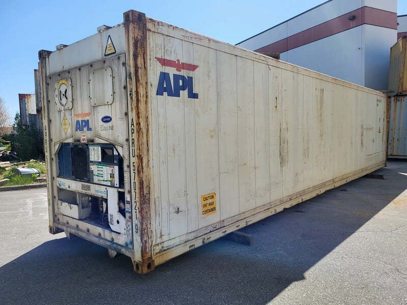 40' Non-working refrigerated shipping container, APL APRU5707219 For ...