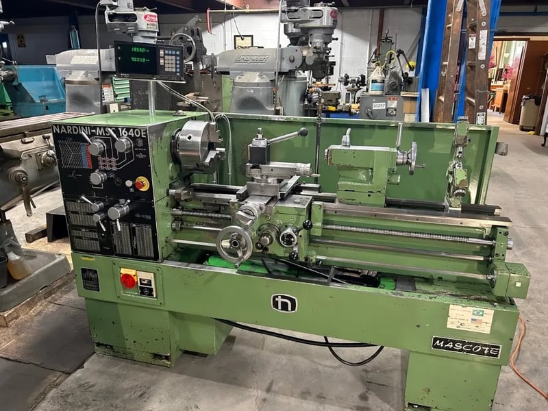 16"/22" x 40" Nardini #Mascote-1640E, Gap Bed Lathe, w/Steady Rest, 10 ...