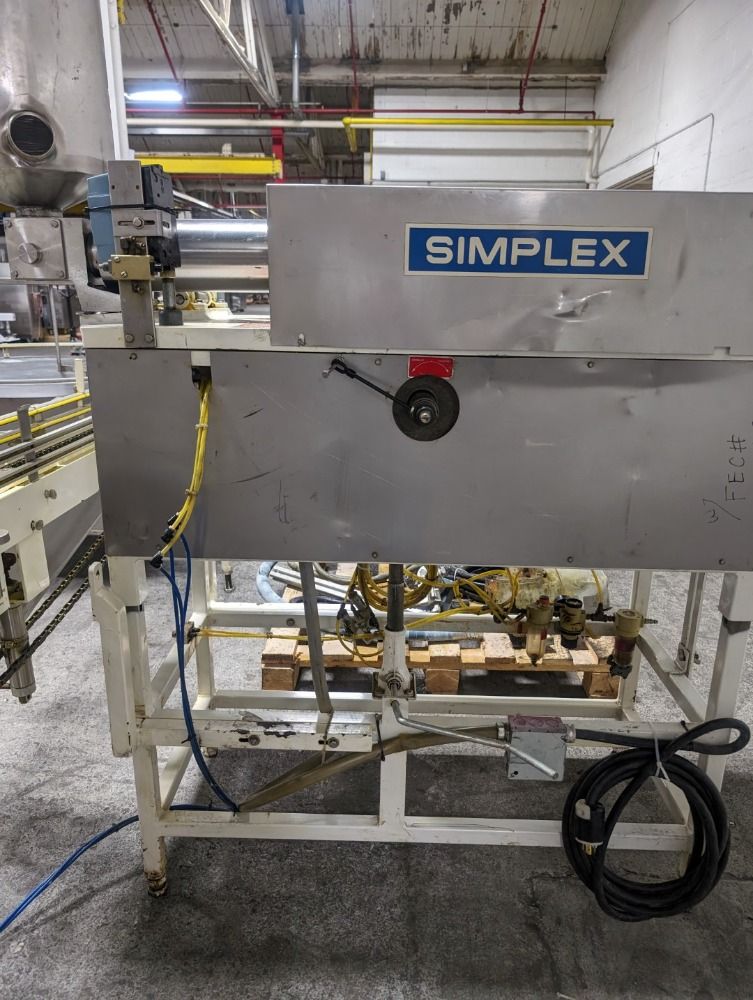Simplex #F, Piston Filling Line w/Product Hopper, Chain Belt Conveyor ...