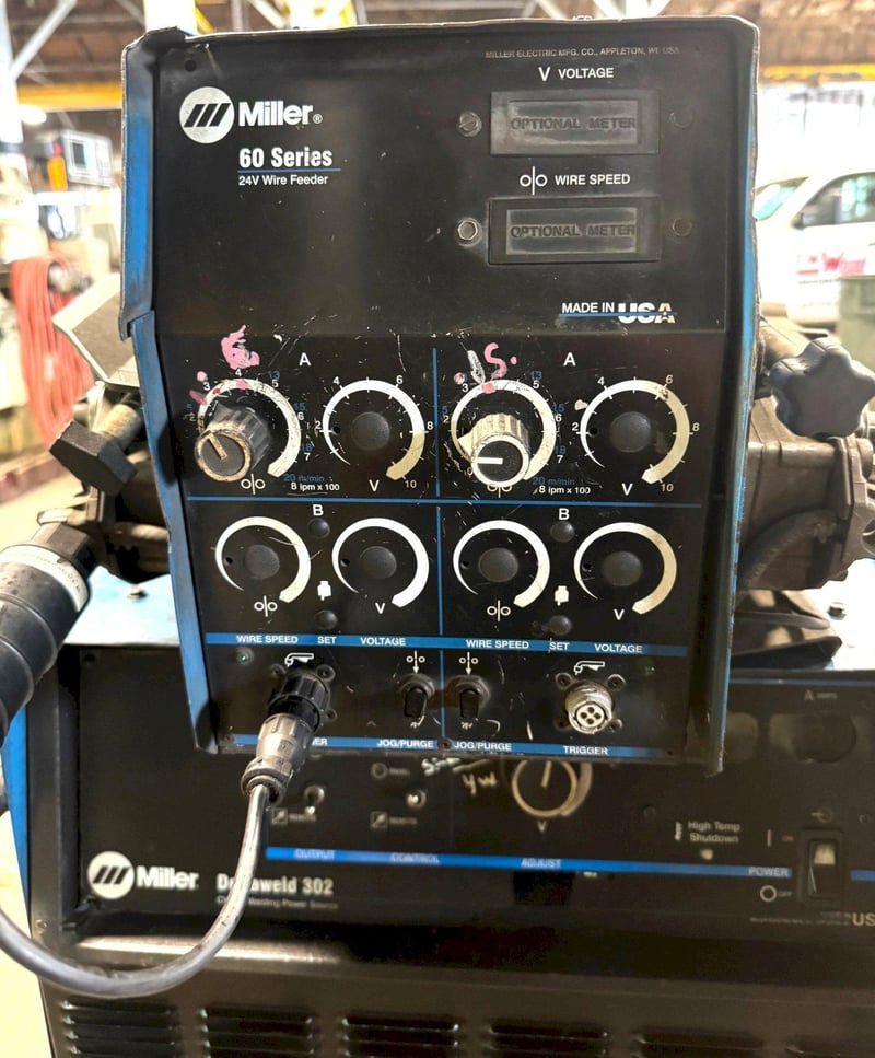 Miller #DeltaWeld-302, mig welder, 60 Series dual wire feeder, 3 phase For Sale | Surplus Record