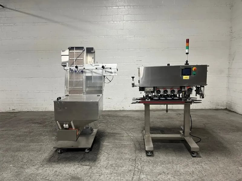CVC #CVC1205, Inline Capper, 8 Quil, w/Powered Side Belts & Capacity ...