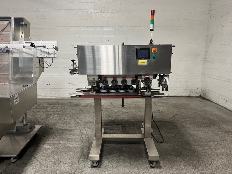 CVC #CVC1205, Inline Capper, 8 Quil, w/Powered Side Belts & Capacity ...