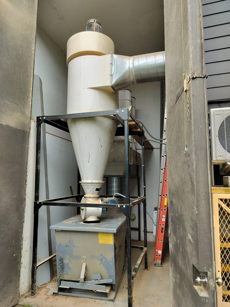 Onieda Direct Drive 20 HP Dust Collector with rotary valve, 4 filters ...